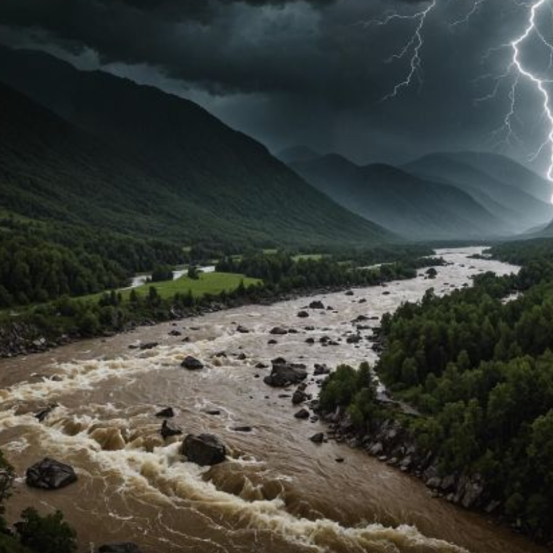 Vidik sa Cera | Reka Tamnava izliza se iz svog korita
